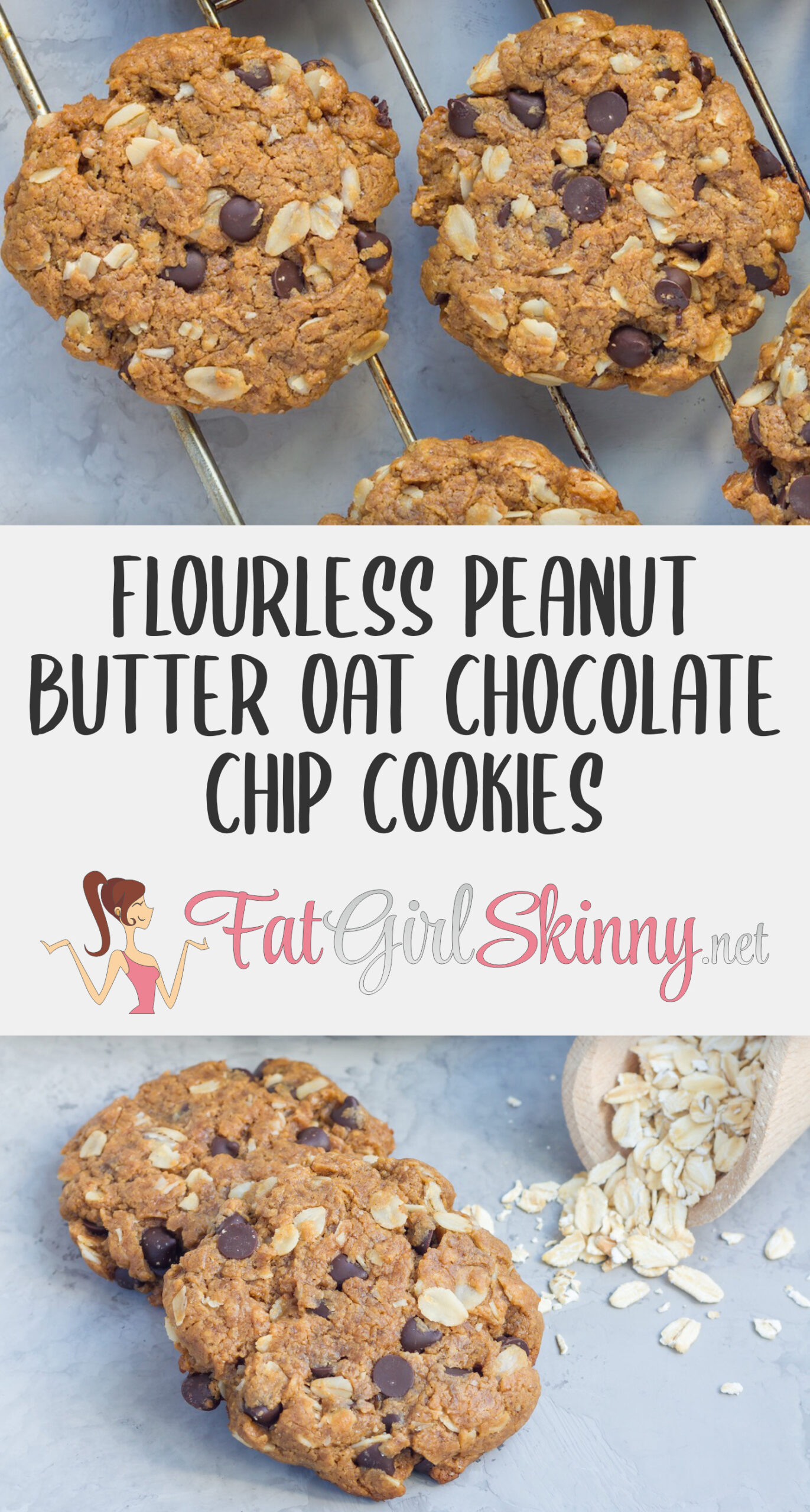 Flourless Peanut Butter Oat Chocolate Chip Cookies | Slimming World ...